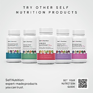 SELF NUTRITION Healthy Aging Supplement for Women with Resveratrol, NAD, Collagen Booster, Biotin and More - Beauty with 12 Ingredients - USA Made, Vegan, 60 Capsules, Nutitionist formulated.