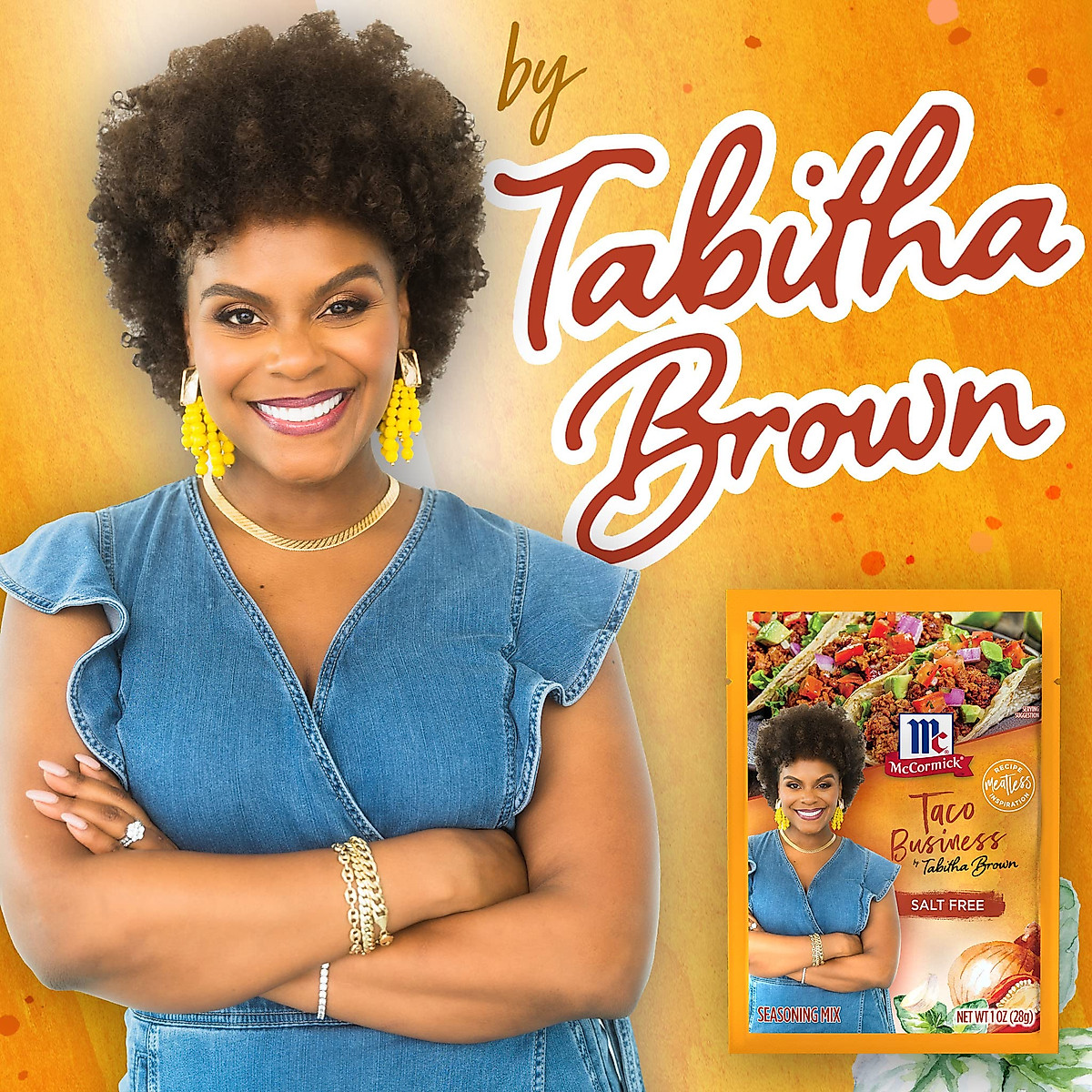 McCormick Taco Business Seasoning Mix by Tabitha Brown, 1 oz (Pack of 12)