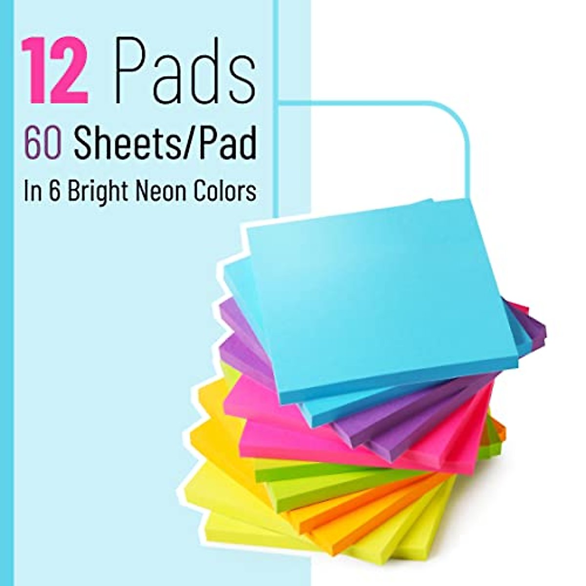 Mr. Pen- Sticky Notes, Sticky Notes 3x3, 12 Pads, Colored Sticky Notes, Sticky Notes, Sticky Note Pads, Stick Notes, Sticky Pad, Colorful Sticky Notes Pack, 3x3 Sticky Notes