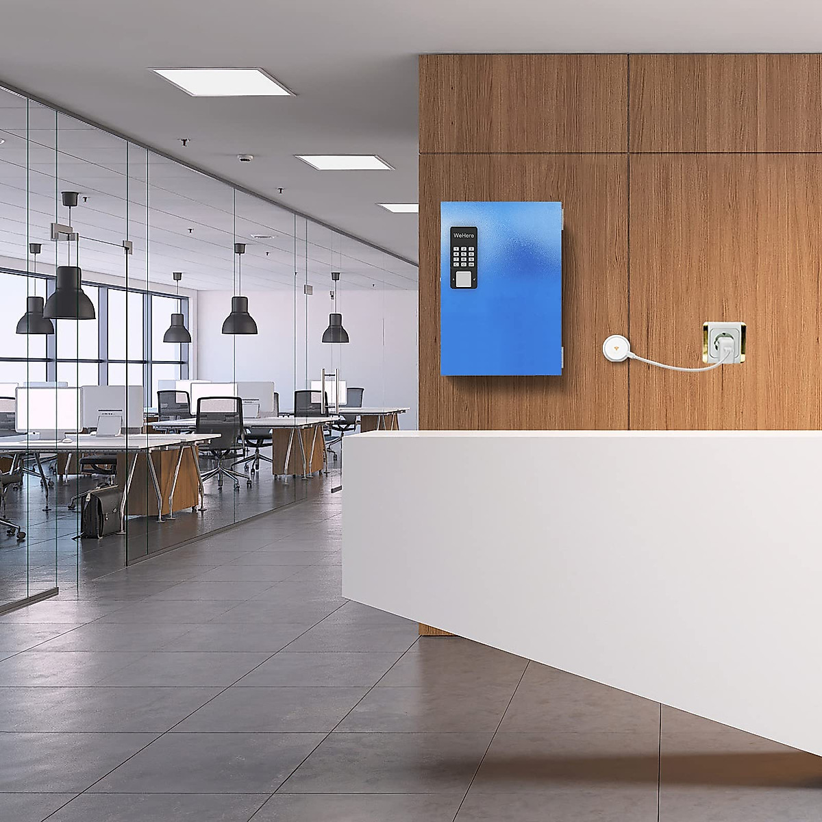 WeHere Wi-Fi Bridge (W100) & Door Sensor Suitable Smart Key Box & Smart Parcel Box,Record Door Opening/Closing Status