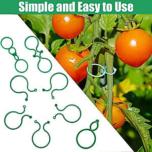 Hysagtek 100 Pcs Plant Clips for Climbing Plants Garden Clips Plant Support Clips for Tomato Gardening Clips Vegetable Clips for Support for Securing Plants