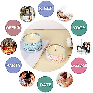 Christmas Candle Gifts - Scented Candles Gifts Set for Women, 4 Packs Aromatherapy Candles for Home Scented, 120H Long Burning Natural Soy Wax Candles Set for Birthday, Mother's Day, Valentine's Day