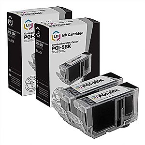 LD Compatible Ink Cartridge Replacement for Canon PGI5Bk 0628B002 (Pigment Black, 2-Pack)