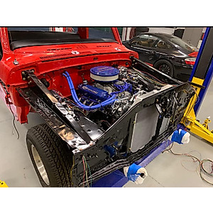 OzCoolingParts 66mm 4 Row Core Aluminum AE833 Radiator for 1966-1979 F100 F150 F250 F350 Bronco Chevy V8 Engine