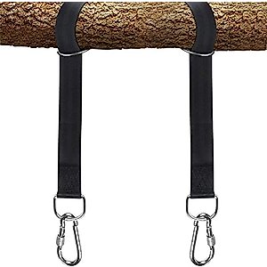 Tree Swing Hanging Straps Kit Holds 2000 lbs,10ft Extra Long Straps Strap with Safer Lock Snap Carabiner Hooks Perfect for Tree Swing & Hammocks, Perfect for Swings,Carry Pouch Easy Fast Installation
