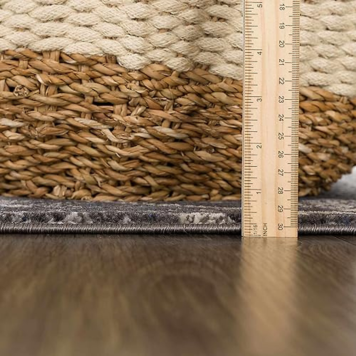 BoutiqueRugs Owatonna Traditional Floral Area Rug - Oriental Damask Patterned Rug for Living Room, Bedroom, Dining Room - Black, Charcoal, Sage - 4'3" x 5'7"