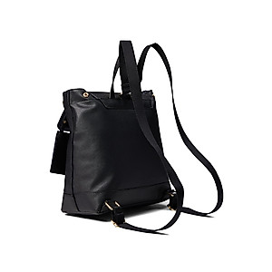 Tommy Hilfiger Gretta II Flap Backpack with Hangoff Saffiano PVC Black One Size