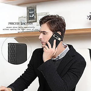 Oduio 7 Pro 5G (6.7") Wallet Case Premium PU Leather Flip Folio Case with [Shockproof TPU Inner Shell] Card Holders Slots Magnetic Kickstand Phone Cover, Black