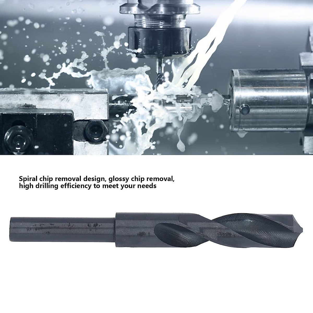 Walfront High Speed Steel Drill Bit, Reduced Shank Drill Bits - 1/2 inch Shank - 18mm/0.7in - for Electric Drills, Industrial Drill Bit, Drill