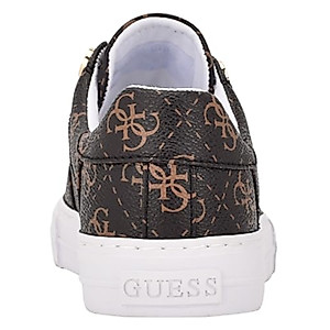 GUESS Womens Loven Sneaker, Brown Multi 908, 8.5 US