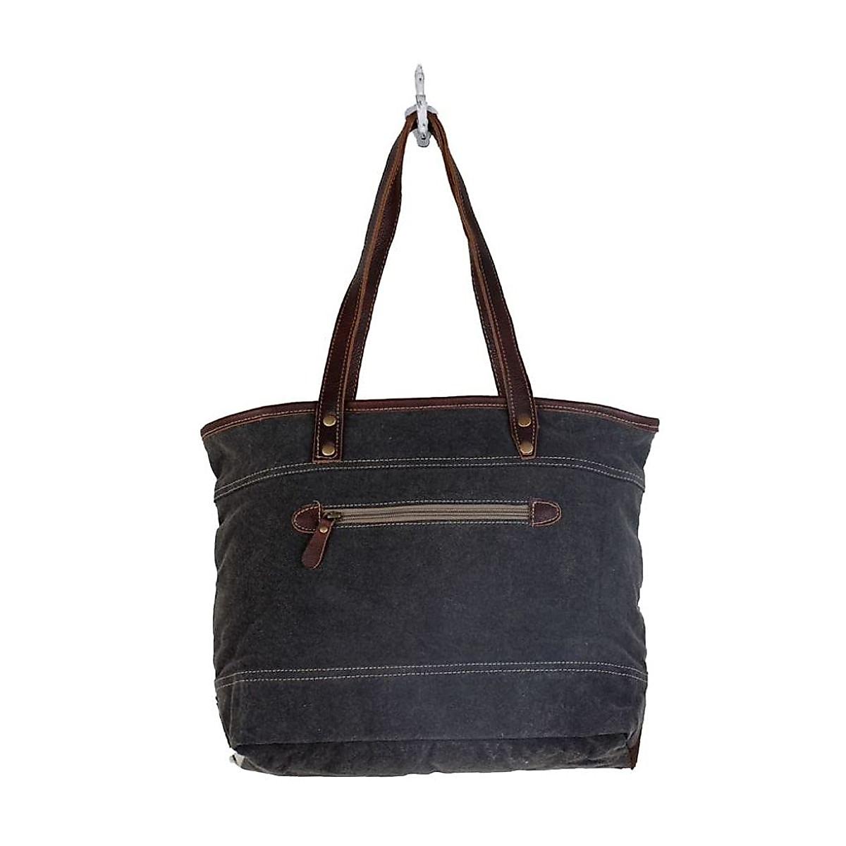 Myra Bag Go Trendy Tote Bag Upcycled Cotton & Leather S-2807