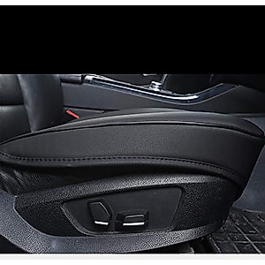 EDEALYN Ultra-Luxury PU Leather Car Seat Protection Car Seat Cover for Most Four-Door Sedan & SUV,Single Seat Without Backrest 1PCS (W 20.5''× L21''×Thick 0.2'') (3D - Black)