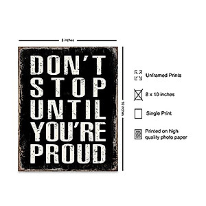 Motivational Wall Art Posters - Inspirational Gifts for Men - Entrepreneur Wall Art - Inspiring Positive Quotes Sayings - Encouragement Gifts - Encouraging Wall Decor - Home Office, Gym Wall Decor