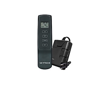 SkyTech 1410T/LCD Timer Control (SKY-1410T-LCD-A) Fireplace-remotes-and-thermostats, Black