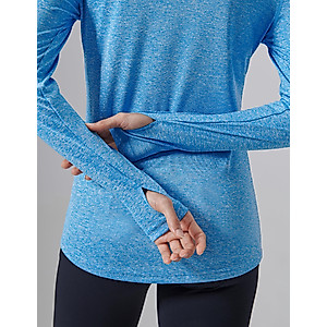 Women's Quick Dry Long Sleeve Quarter Zip Pullover Shirts with Thumb Holes and Pocket (Set 1, X-Small)