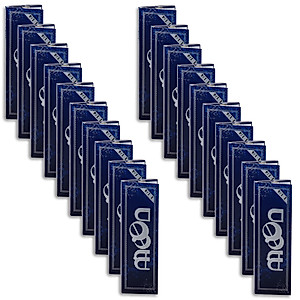 LEVENO 20 Pack 1-1/4" Translucent Color Ultra Thin - 78mm Long 20 Booklets (40 Papers Per Booklet)