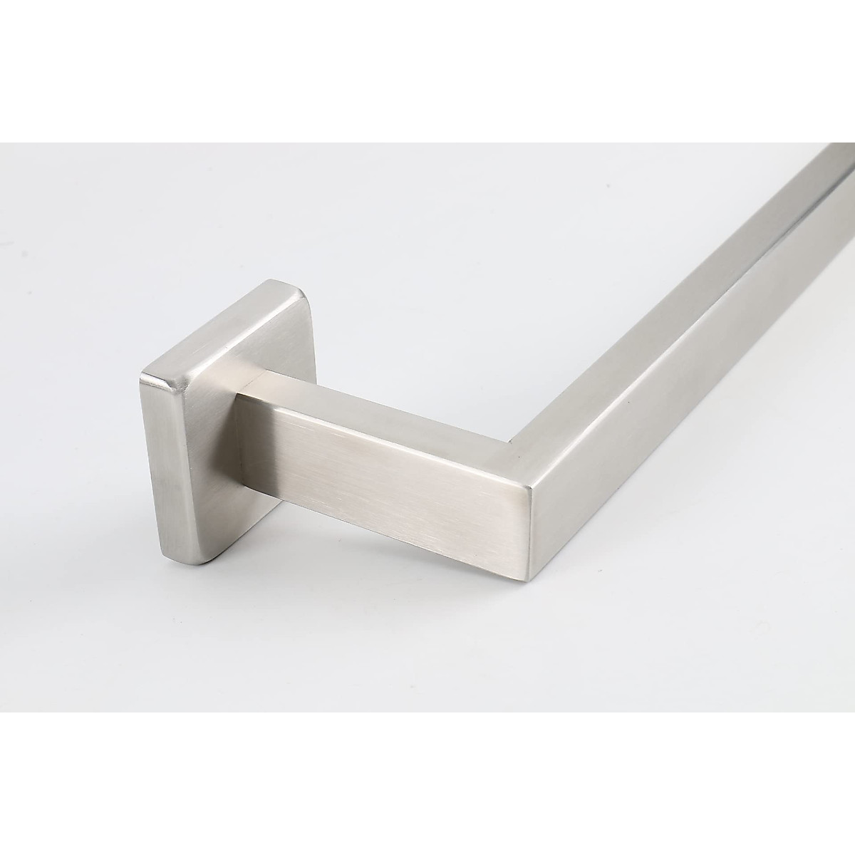 TocTen Bath Towel Rack - Square Base Thicken SUS304 Stainless Steel Towel Bar for Bathroom, Bathroom Accessories Towel Rod Heavy Duty Wall Mounted Towel Holder. (Brushed Nickel, 16)