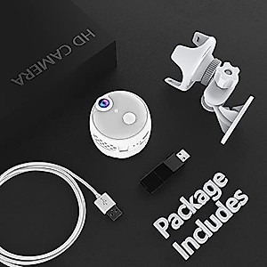 Mini Spy Hidden Camera 4K Indoor Small WiFi Wireless Nanny Cam Home Security Cameras Tiny Office Secret Surveillance Cams with 100 Days Standby Phone APP Human Detection Auto Night Vision (White)