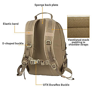 EXCELLENT ELITE SPANKER Military Tactical Backpack 18L Molle Backpacks Army Assault Survival Rucksack Pack (RGN)