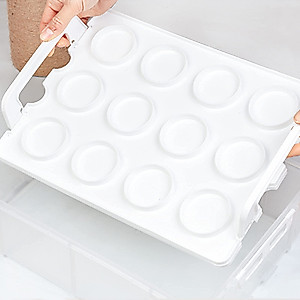 3 Tier Cupcake Carrier with Lid,Holds 36 Cupcakes or 3 Large Cakes Food Transporter Container with 3 Tier Stackable Layer Insert