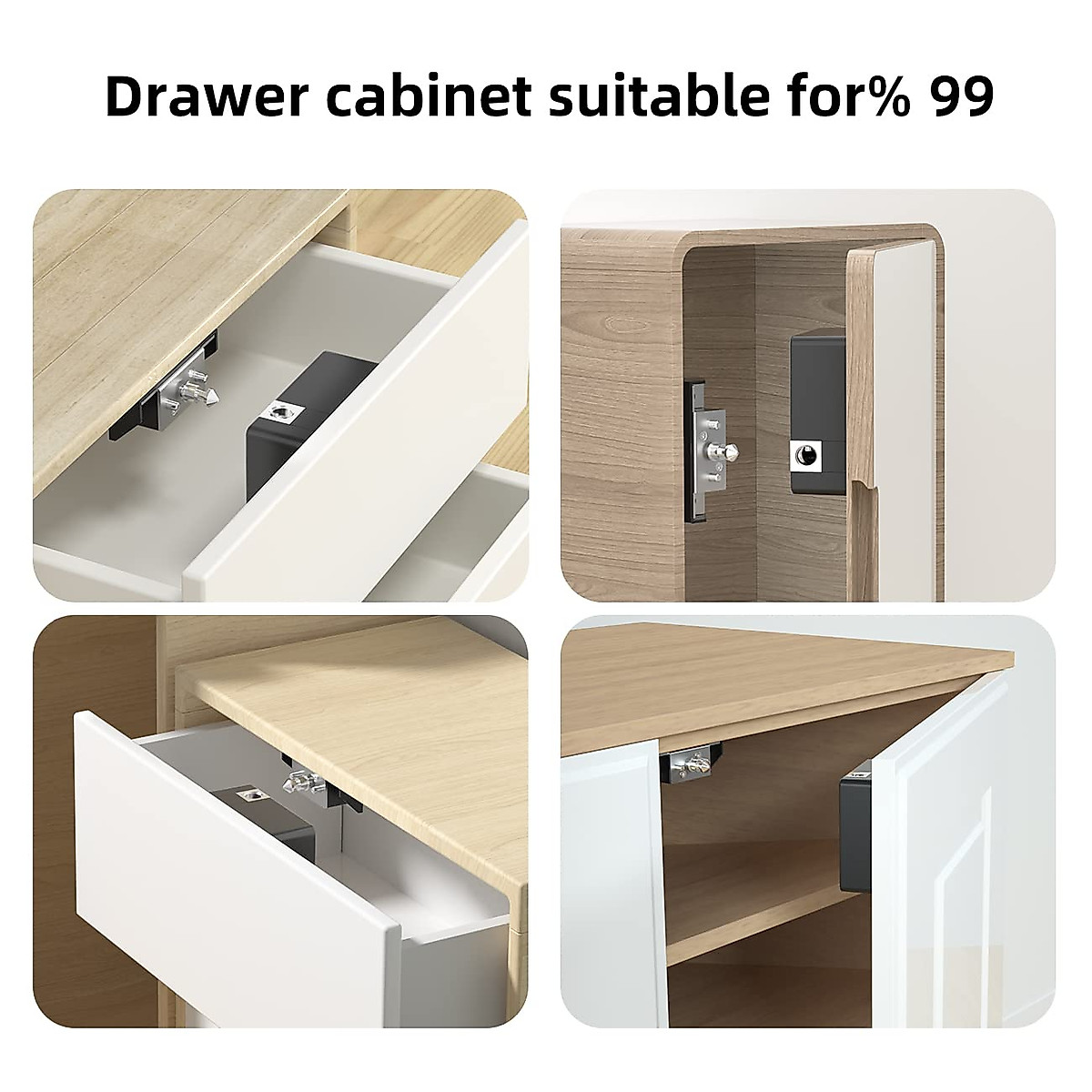 Rixiang RFID Electronic Cabinet Lock Hidden DIY for Wooden Cabinet Locker Drawer Cupboard Latch Lock