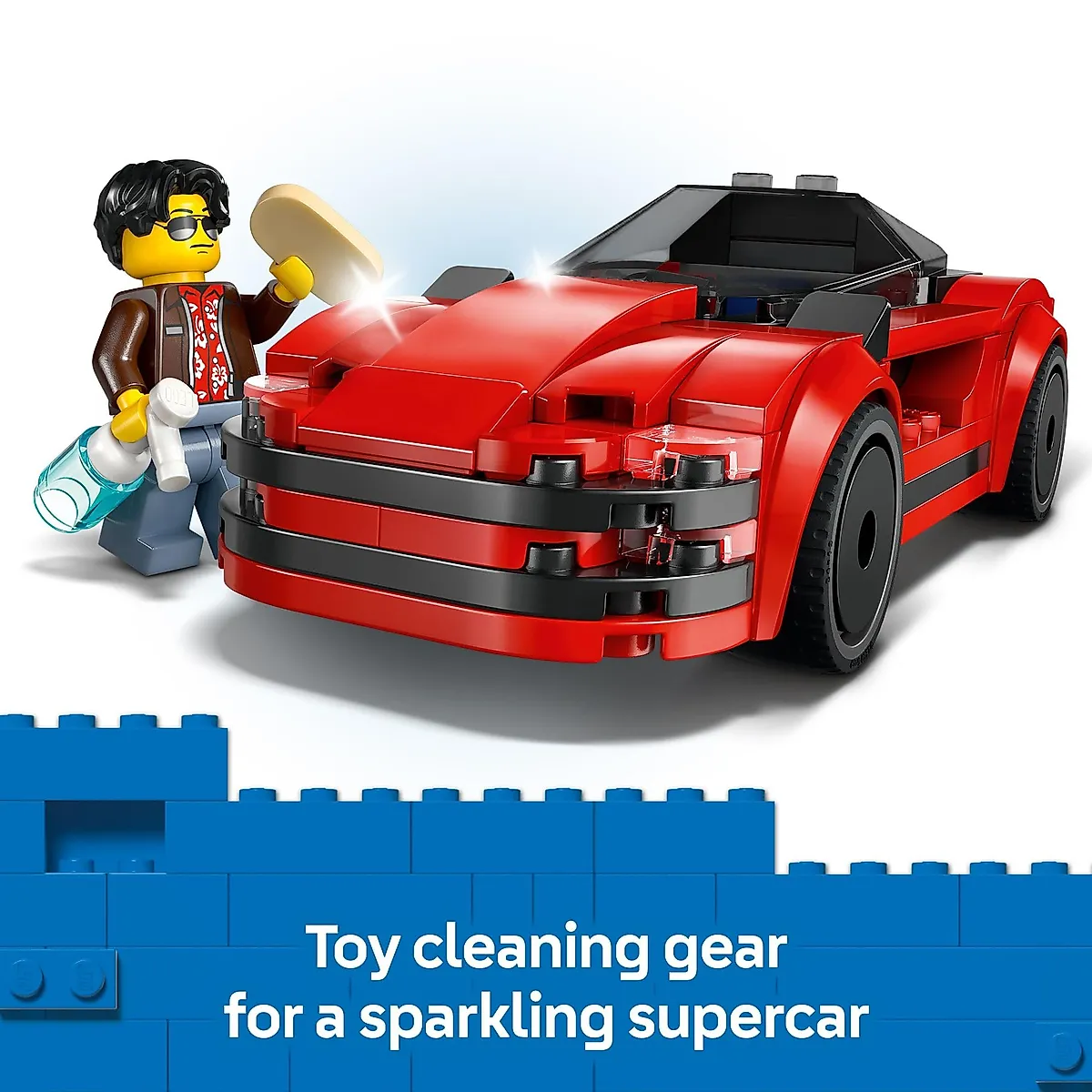 LEGO City Red Sports Car Toy - Building Toy for Kids, Boys and Girls, Ages 5+ - Educational Gift for Birthdays and Holidays - Includes Driver Minifigure and Other Accessories - 60448
