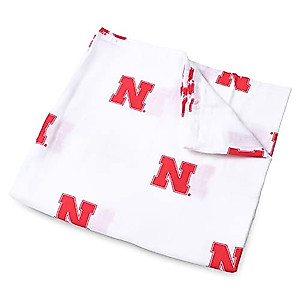 Three Little Anchors University of Nebraska Muslin Swaddle Blanket 47x47in