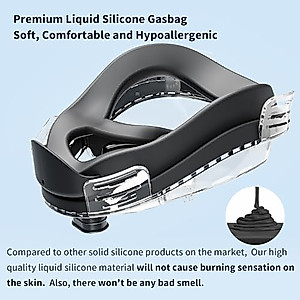SABRE COVE Full Face Snorkel Mask Adults with Ear Pressure Equalizer, Fully Enclosed CO2 Outflow, Silicone Bonding Anti-Leak&Fog,Buckle Folding for Portability-S/M NavyBlue