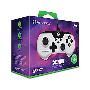 Hyperkin X91 Wired Controller for Xbox Series X | S/Xbox One/Windows 10/11 - Officially Licensed By Xbox (White)