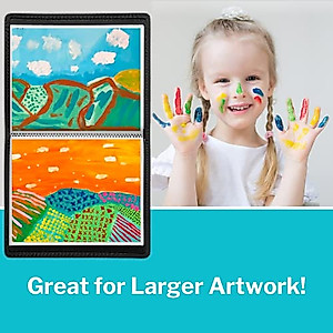 Dunwell 11x14 Art Portfolio Folder - (Black), 24 Pockets Display 48 Pages, 11 x 14 Presentation Binder with Protector Sleeves, Art Portfolio for Kids, Presentation Book