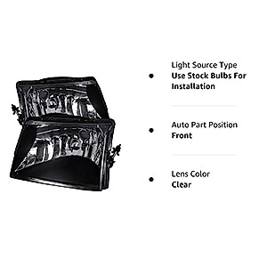 Carpartsinnovate For 98-00 Ford Ranger Pickup Euro Style Black Headlights Head Lamps Pair