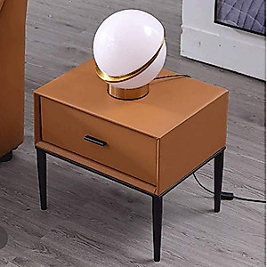 ZHAOLEI Nordic Minimalist Italian Style Bedside Table Bedroom Furniture Italian Minimalist Bedside Cabinet Light Luxury Side CABI