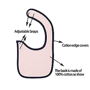 Maiwa 6 Pack Waterproof Cotton Baby Bibs for Girls for Drooling Eating Teething with Snaps