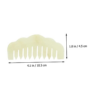 BIUDECO Scalp Massager Hair Comb 2pcs Jade Comb Cosmetic Comb Hair Combs Face Massager
