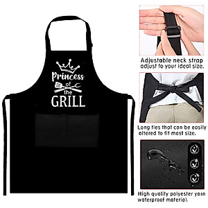 GEMHOPE Kids Apron Children Grill Aprons Funny Child Apron with 2 Pockets Birthday Gifts for Girls Cooking Kitchen Baking Painting