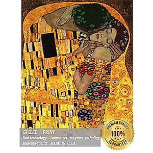 Eliteart-The Kiss by Gustav Klimt Giclee Art Canvas Prints