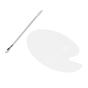 Clear Nail Palette Acrylic Makeup Mixing Tray with Spatula for Nail Art Durable and Lightweight