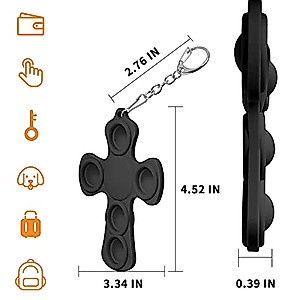 Stress Relief Pop It Toys with Airtag Case - Silicone Cover case,Compatible with Apple New Air Tag Safety and Anti-Lost Case for Kids Dogs Keys Backpacks Luggage(Black)