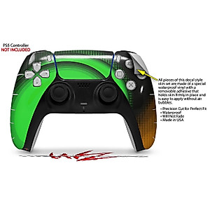 WraptorSkinz Skin Wrap compatible with Sony PS5 DualSense Controller Alecias Swirl 01 Green (CONTROLLER NOT INCLUDED)