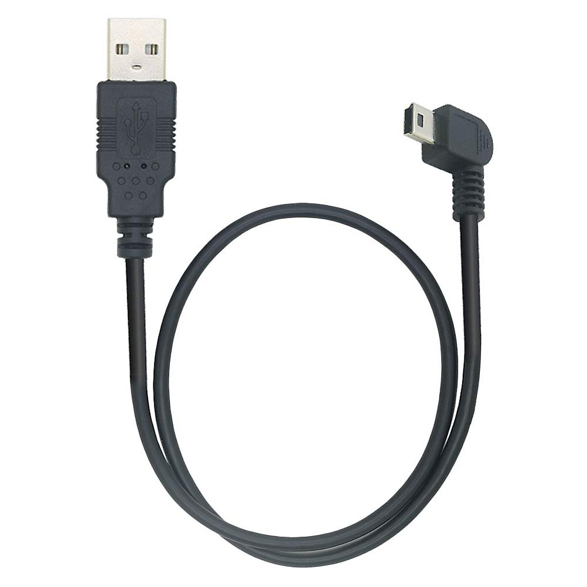 1.64feet Mini USB Right Angle USB A Male to Mini USB B 5Pin Male Charging Cable Adapter Left Angle Data Charge Sync Cable Mini USB Cable - A to Mini B (Left Angle(0.5m/1.64Feet))