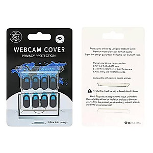 FadyDail Laptop Camera Cover Slide 8Pcs, Ultra Thin Webcam Cover Computer Camera Cover Slide Camera Blocker Camera Privacy Slider Phone Camera Cover for iPhone iPad MacBook (Black)