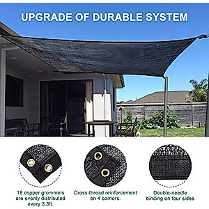Kesfitt Garden 70% Shade Cloth, Resistant Sun Shade Net 12x12FT Mesh Tarp with HDPE Material and Reinforced Grommets Shade Trap for Greenhouse, Plant, Pergola, and Backyard Patio Sunshade