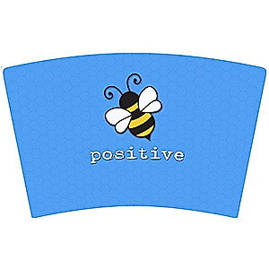 Mugzie brand 20-Ounce Travel Mug with Insulated Wetsuit Cover - Bee Positive