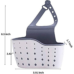 SALE!! iMate 4 pcs: 2 Sink Caddy + 2 Dish Washing Sponge | Kitchen Sink Sponge Holder, Silicone Plastic Soap Holders, Faucet Organizer | Color: Beige + Pink