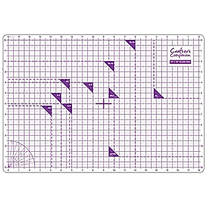 Toughened Glass Cutting Mat (13” x 19”) - Easy Clean Smooth Surface For Gluing & Inking - Multi-functional Crafting Capabilities - Includes Popular Card Sizes for Easy Measures by Crafter’s Companion