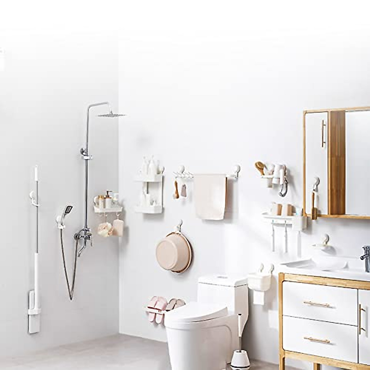 Urbanstrive Suction Cup Soap Dish Holder with Drain for Shower/Sink/Bathroom, NO-Drilling, Removable, Powerful Max Hold 11lbs, White