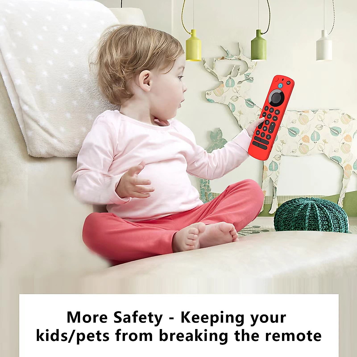 2PACK FireTV Voice Remote Case, Silicone Sleeve Compatible with Pro Remote Fire TV Streaming Media Players