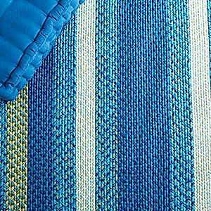 SAFAVIEH Braided Collection Accent Rug - 4' x 6', Aqua & Green, Handmade Farmhouse, Ideal for High Traffic Areas in Entryway, Living Room, Bedroom (BRA230J)