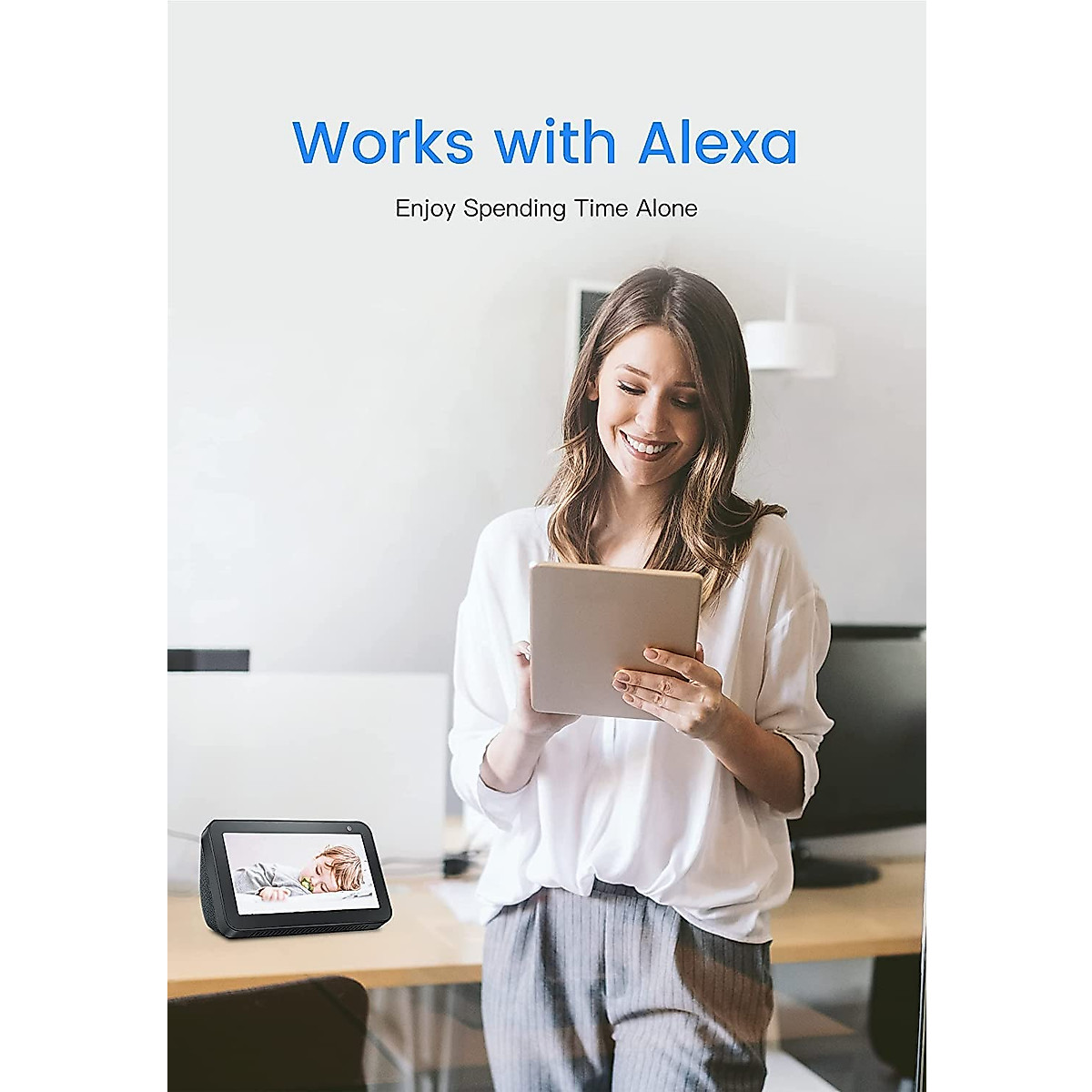 LAXIHUB M1 Security Baby Monitor (2-Pack) with Camera and Audio, 1080P Full HD, Motion & Sound Detection, Night Vision, 2.4G WiFi Camera Compatible with Alexa and Google Assistant…