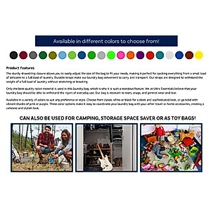 Heavy Duty Laundry Bag w/Shoulder Strap, 22" x 28", 210 Denier Polyester, Holds 2 Loads or 35 lbs, Plus 1 Lavender Sachet (NAVY BLUE)